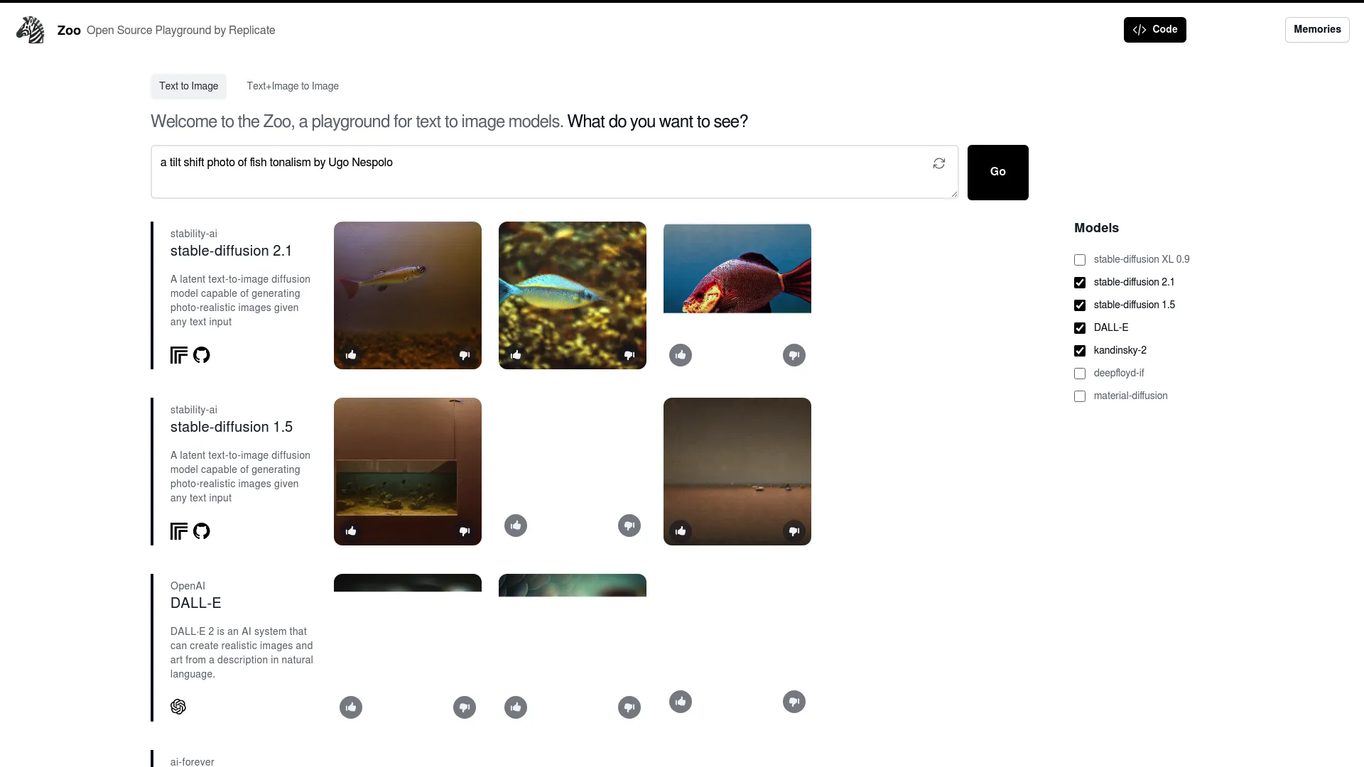 AI Visual Creation Tool - Replicate.dev