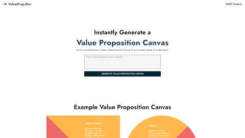 AI Value Proposition Canvas Generator - Value Prop Canvas