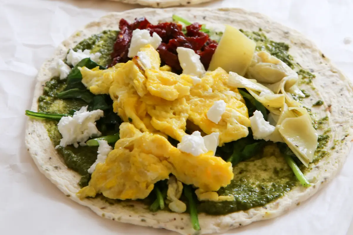 mediterranean breakfast wrap