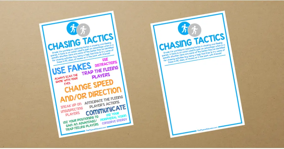 Chasing & Fleeing Games Teacher Pack