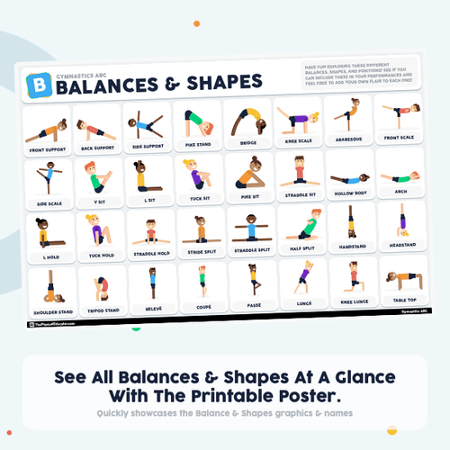 Individual Balances & Shapes Cards Set • PE Resources