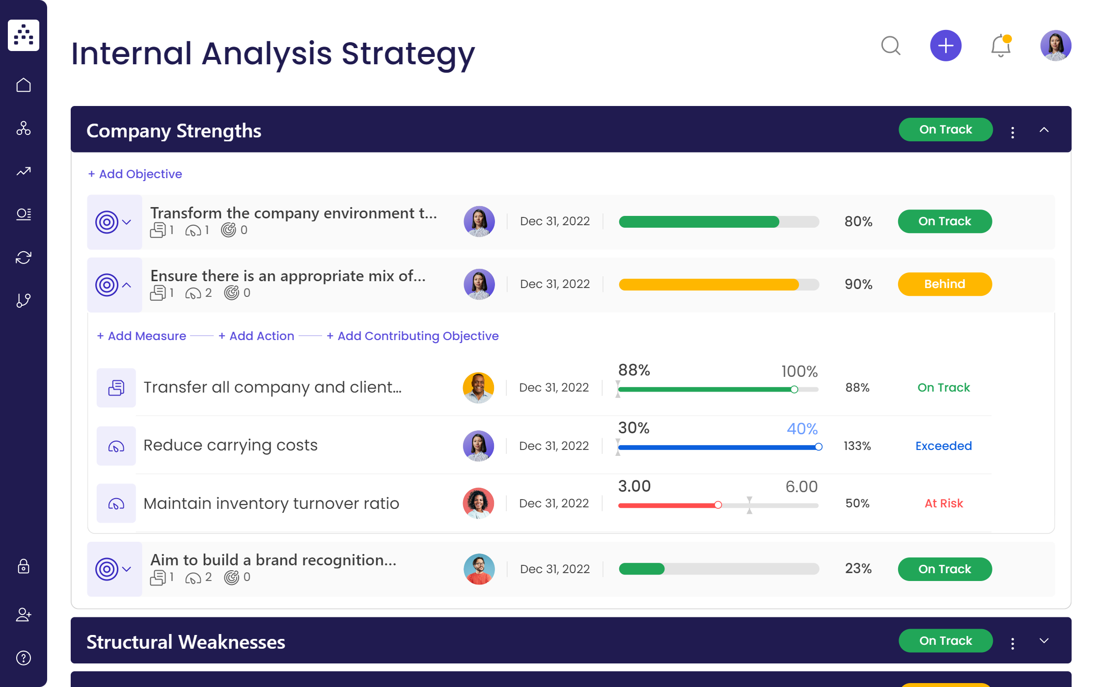 Internal Analysis Strategy Template