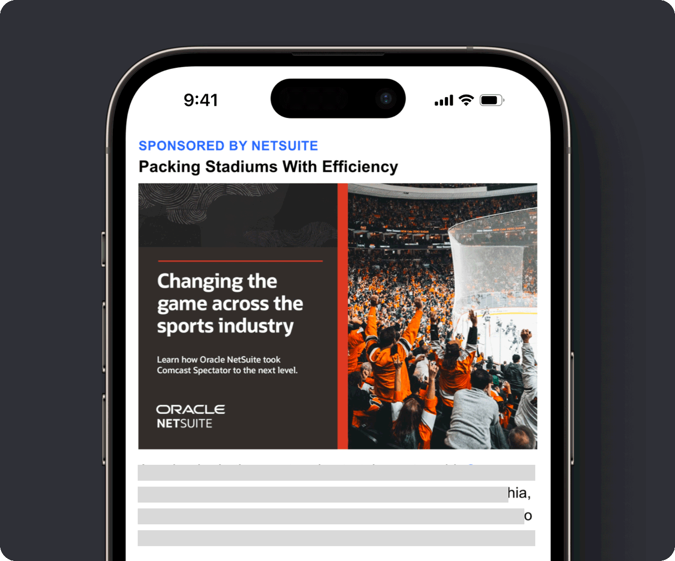 Front Office Sports Advertising | Oracle NetSuite