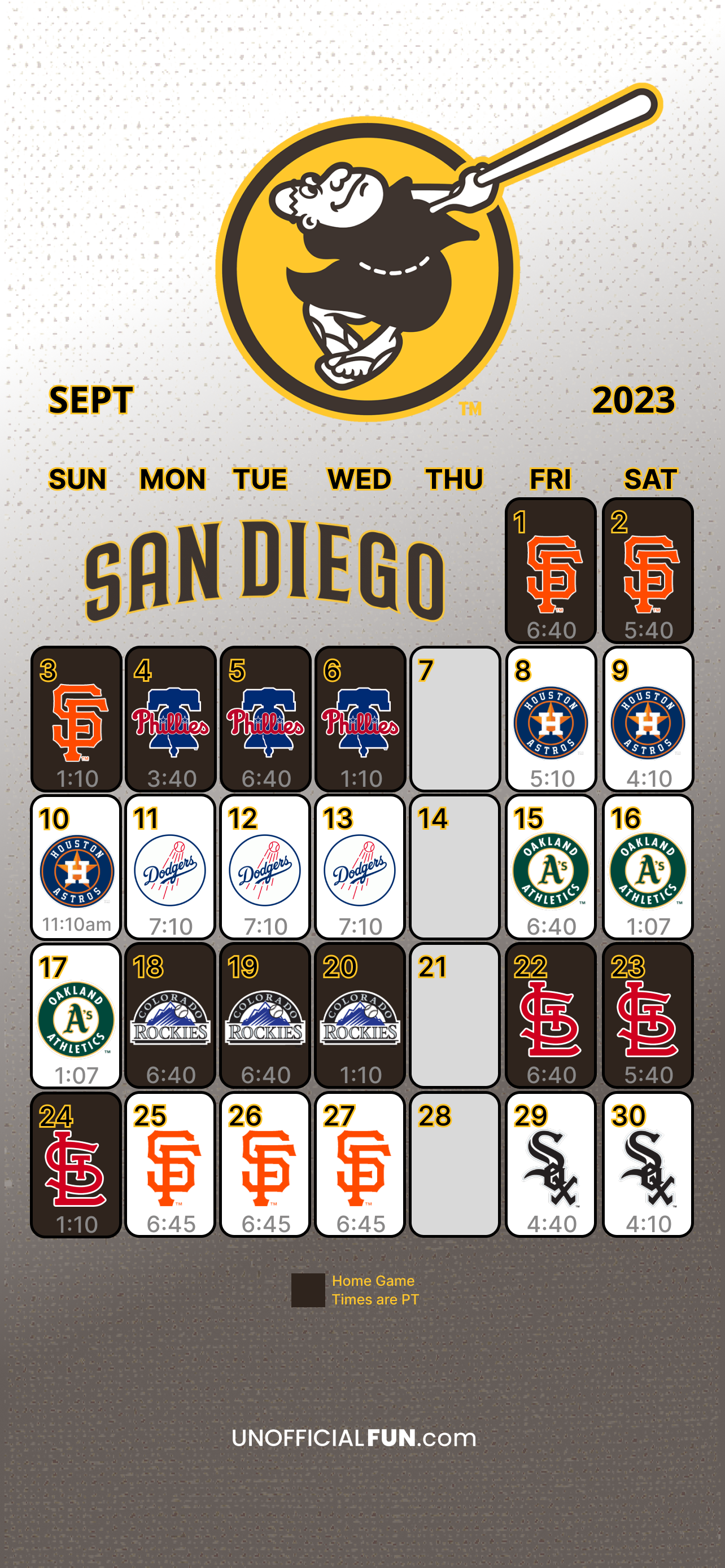 San Diego Padres Wallpaper Schedule for your lock screen