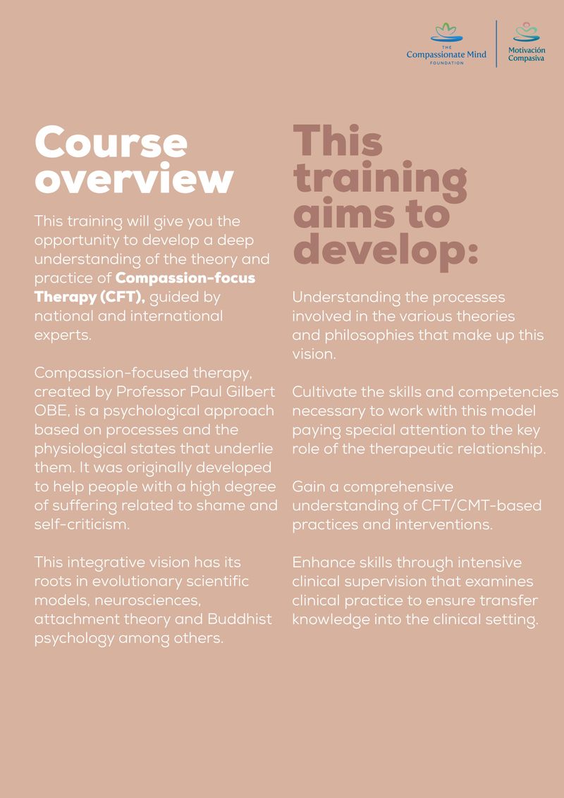 Compassion Focused Therapy Training | Compassionate Mind