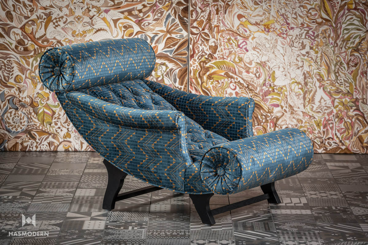 Upholstered Wood Art Deco Chaise Lounge by Adolf Loos and the Hamptons ...