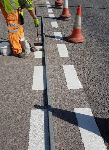 Road line marking
