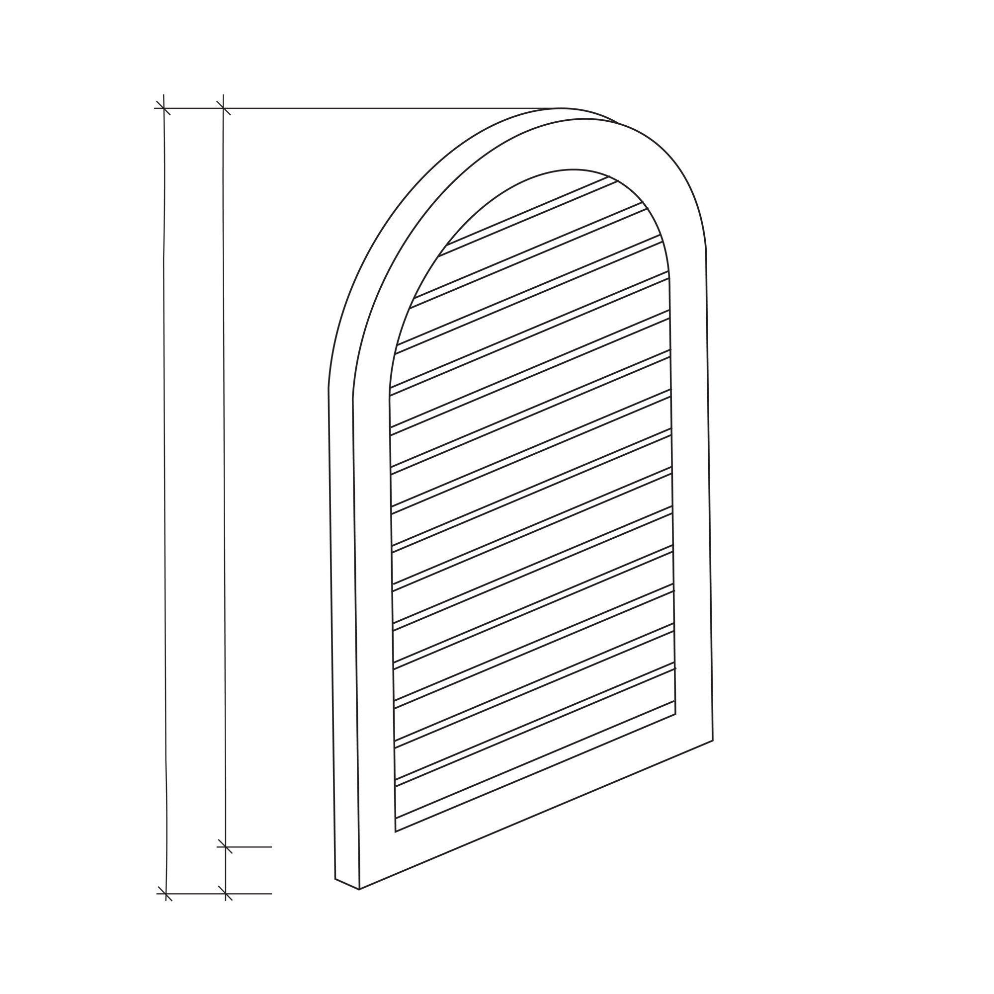 Decorative Arched Louvres – Red Cedar