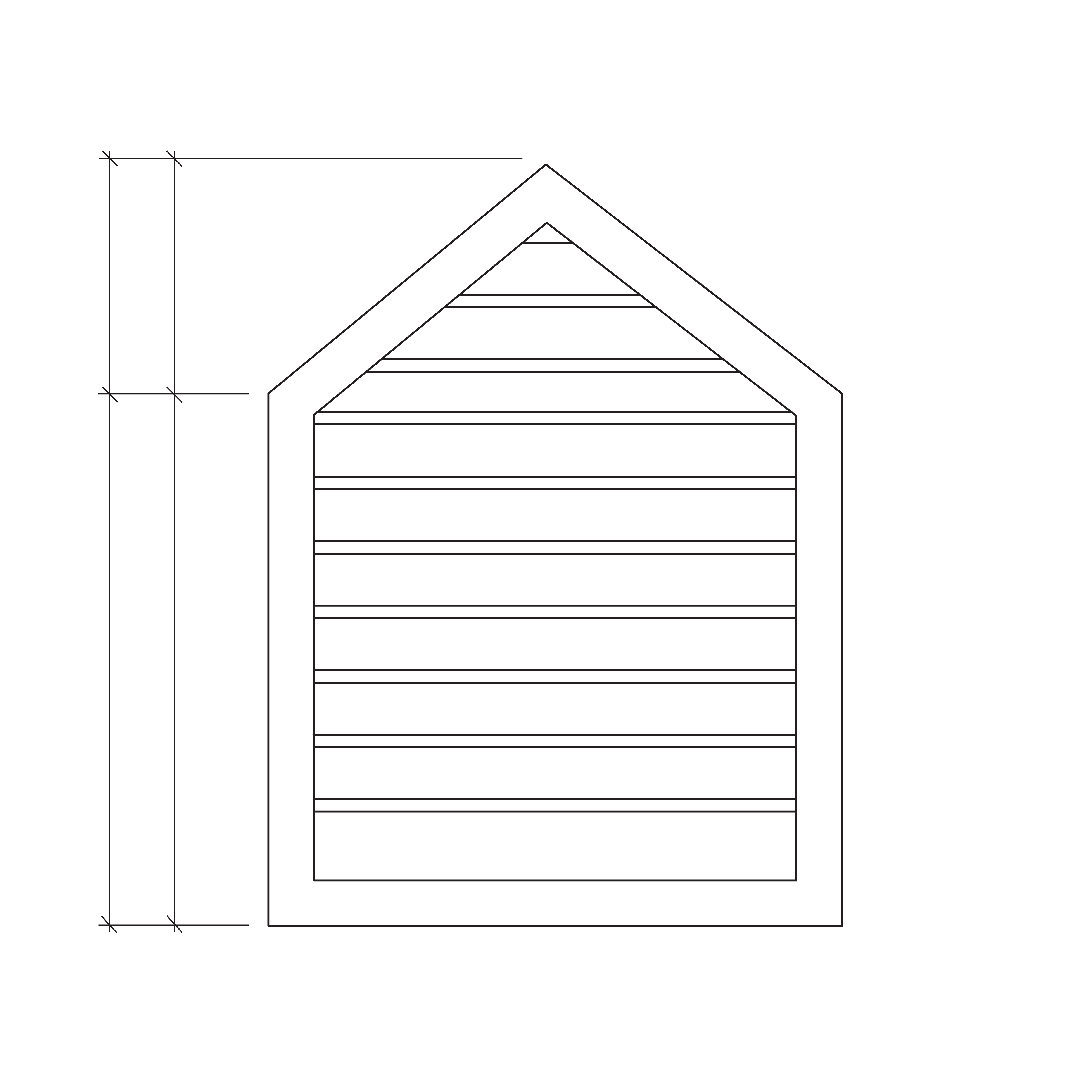 Decorative Pitched Louvres – Yellow Cedar