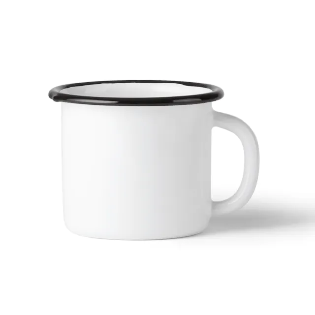 Right Side View Enamel Mug Mockup — Blank Mockup Item