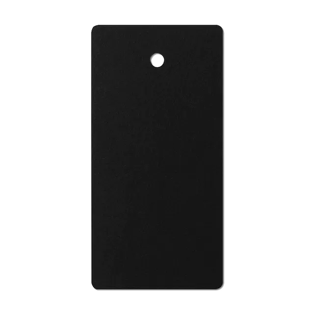 Black Rounded Long Label Tag Mockup — Blank Mockup Item