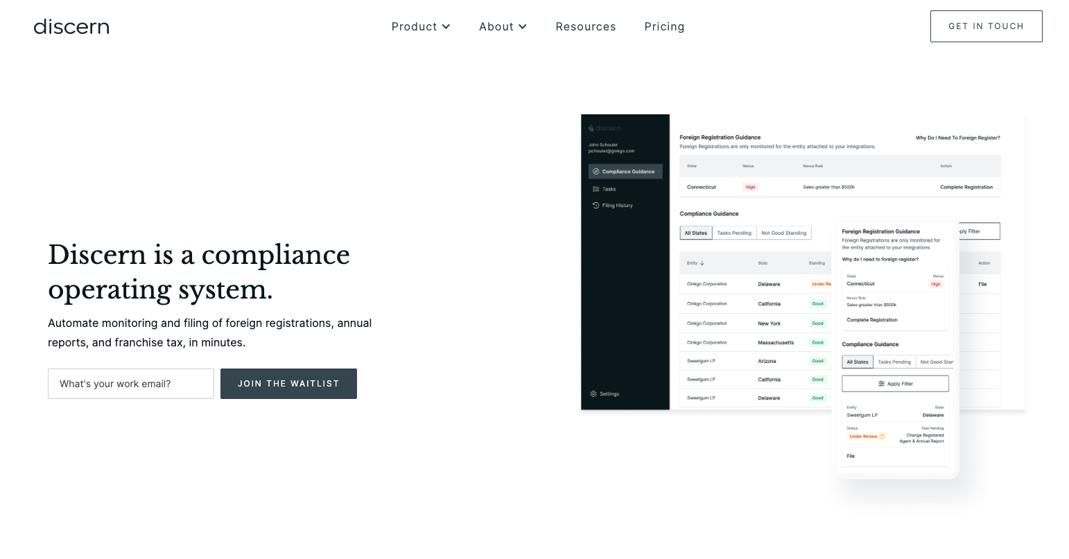 Discern | Automate Entity Compliance