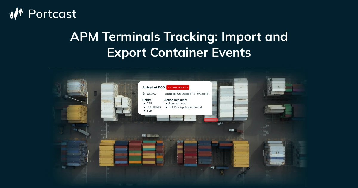 APM Terminals Tracking: Import and Export Container Events
