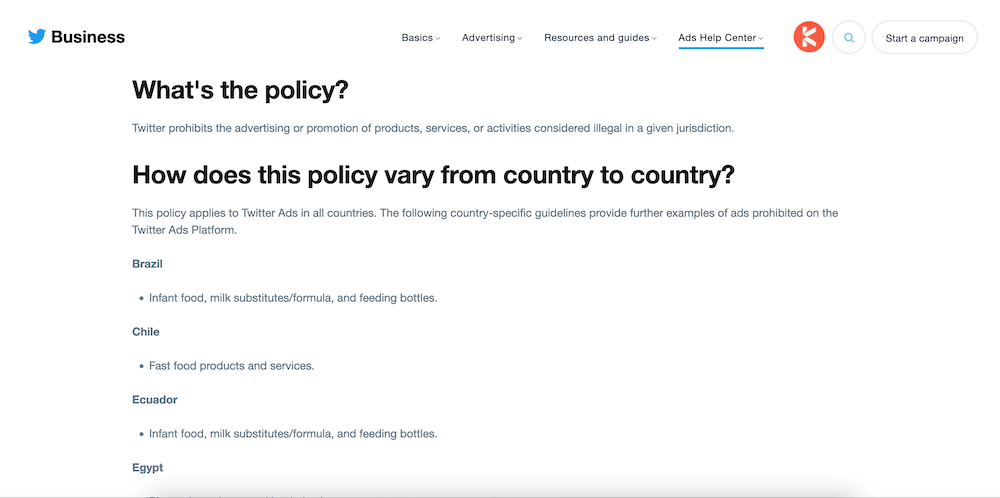 How to Write an Ad Policy