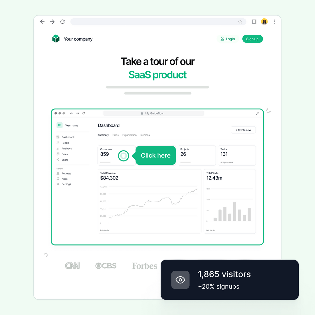 The most advanced interactive product demo platform - Guideflow