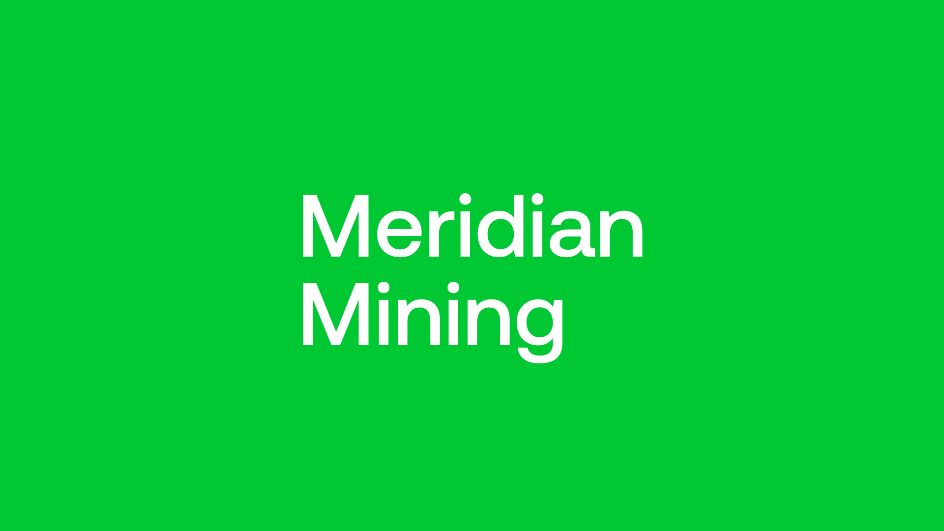 Meridian Mining (MNO) - Technical Analysis - Article | Crux Investor