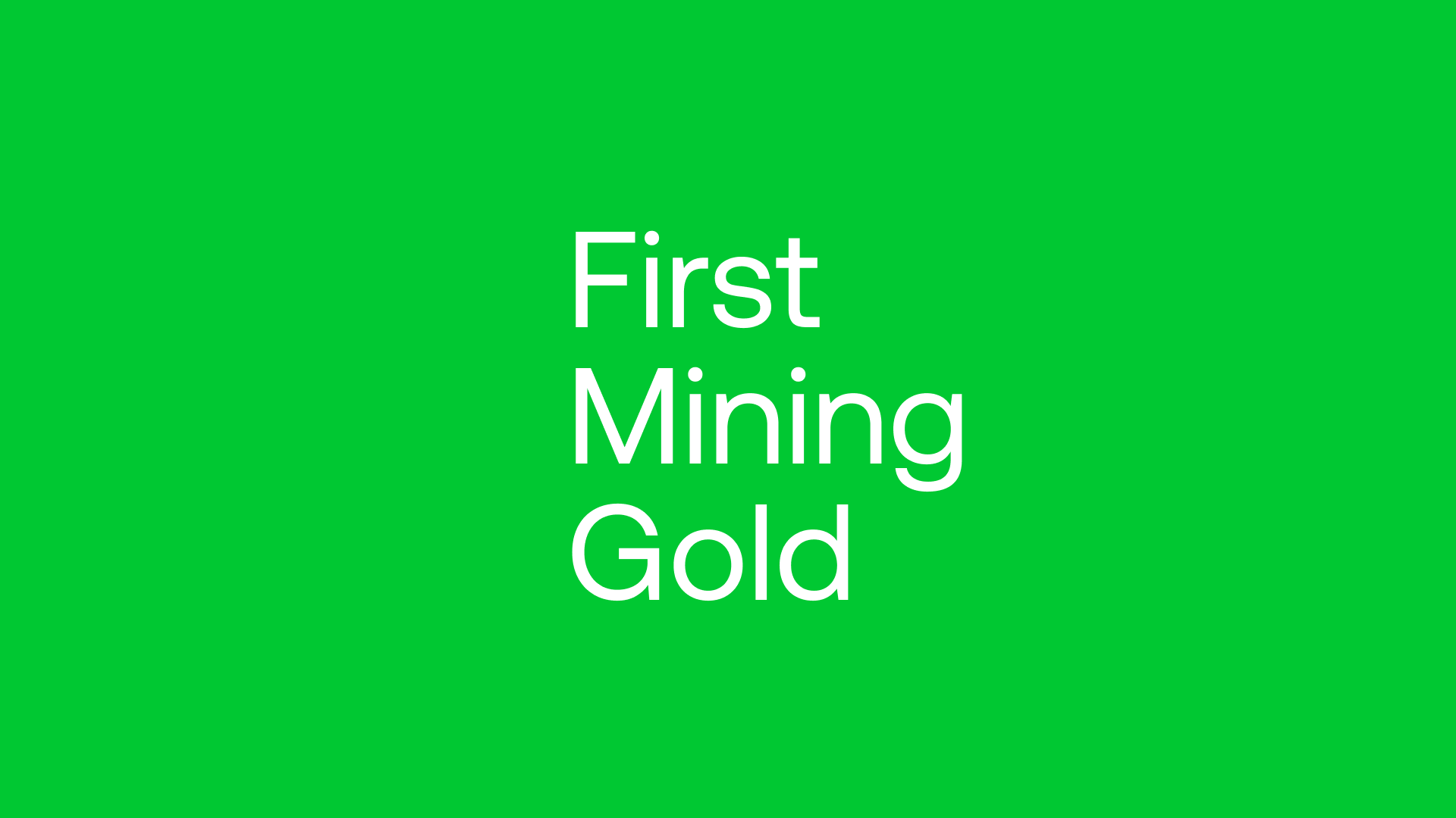 First Mining Gold (FF) - Majors Competing for Multi-Million Oz Projects ...