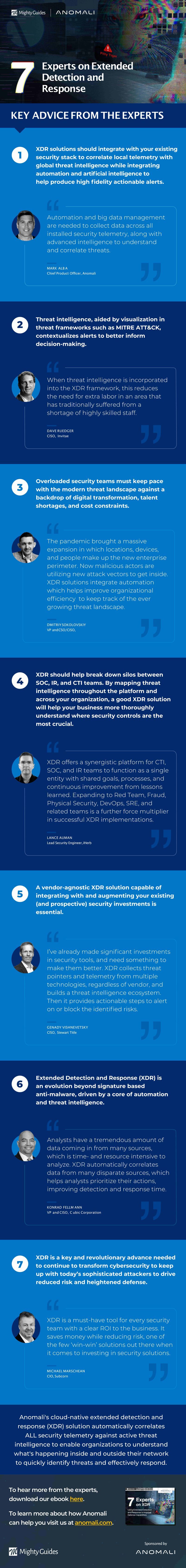 Seven Security Experts on XDR Infographic