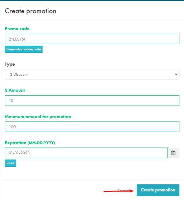 How to Create a Promotion Code