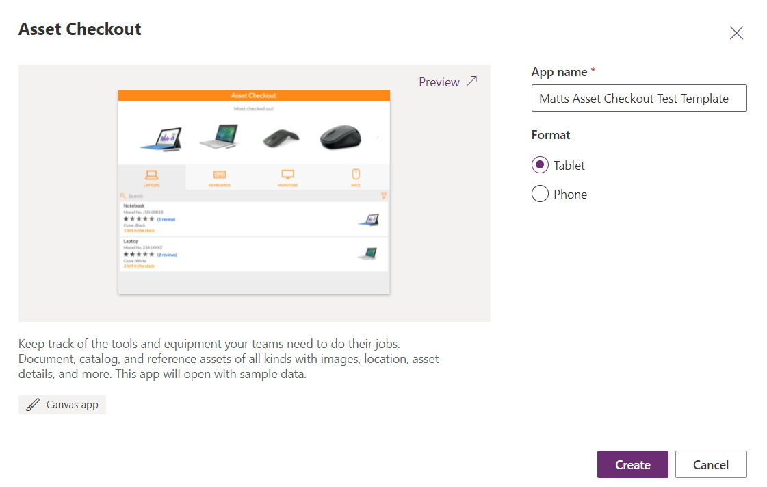 Exploring the Asset Checkout Canvas App Template | Bulb Digital