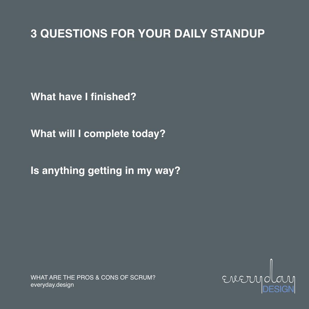 Keep your team in sync with a daily standup in Scrum. - Everyday Design