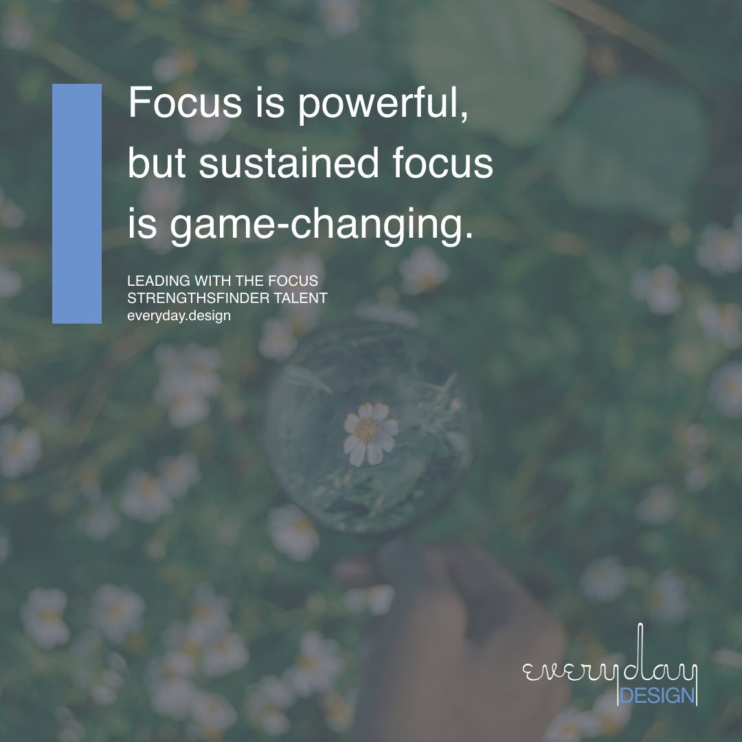 Leading with the Focus StrengthsFinder Talent - Everyday Design