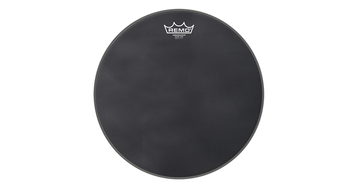 Ambassador Black Suede Snare Side | Remo