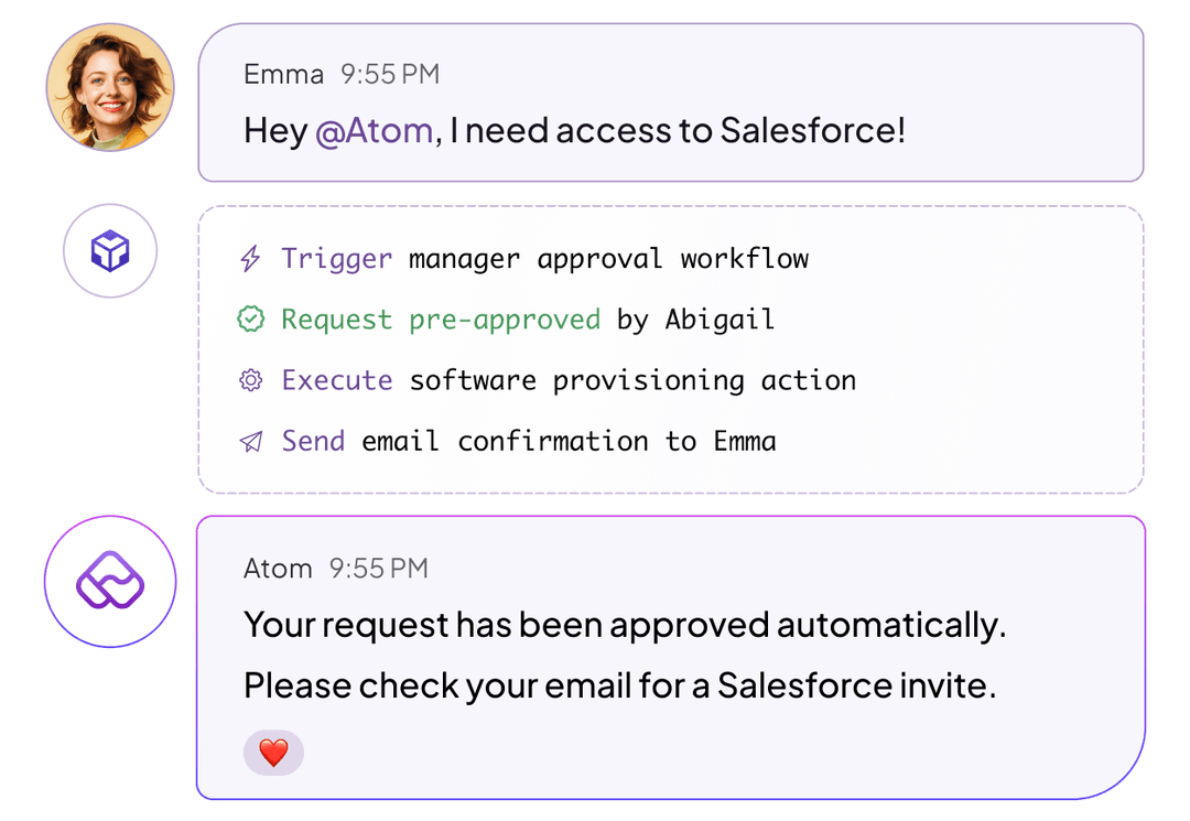 Atomicwork Workflows | Automate repeatable actions