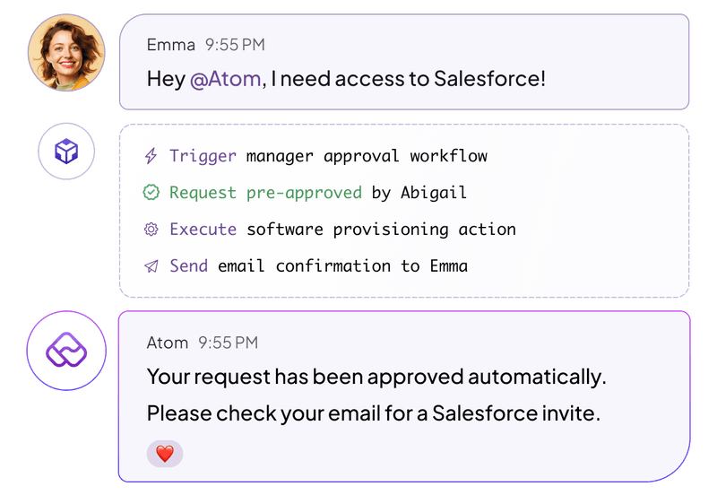 Atomicwork Workflows | Automate repeatable actions